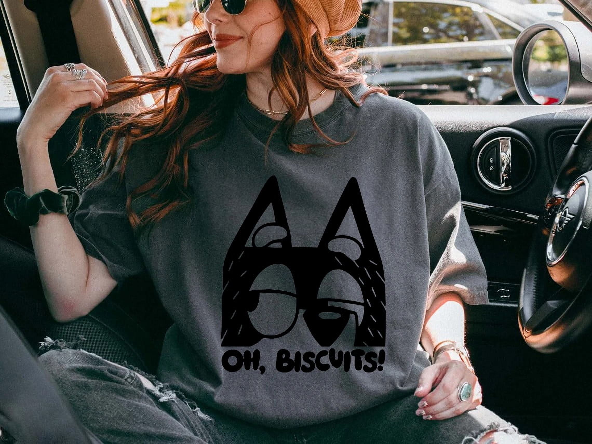 Bluey Bandit Oh Biscuits Funny Cartoon Shirt Comfort Colors Shirt, Size ...