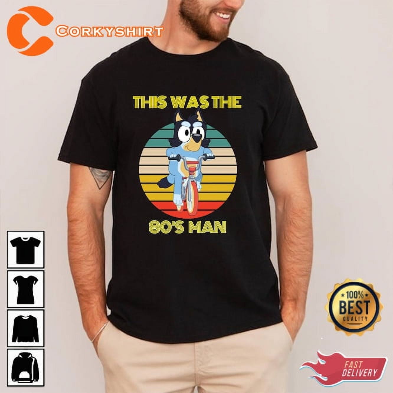 Bluey Bandit This Was The So Man Bluey Dad Father Day T-shirt - Walmart.com