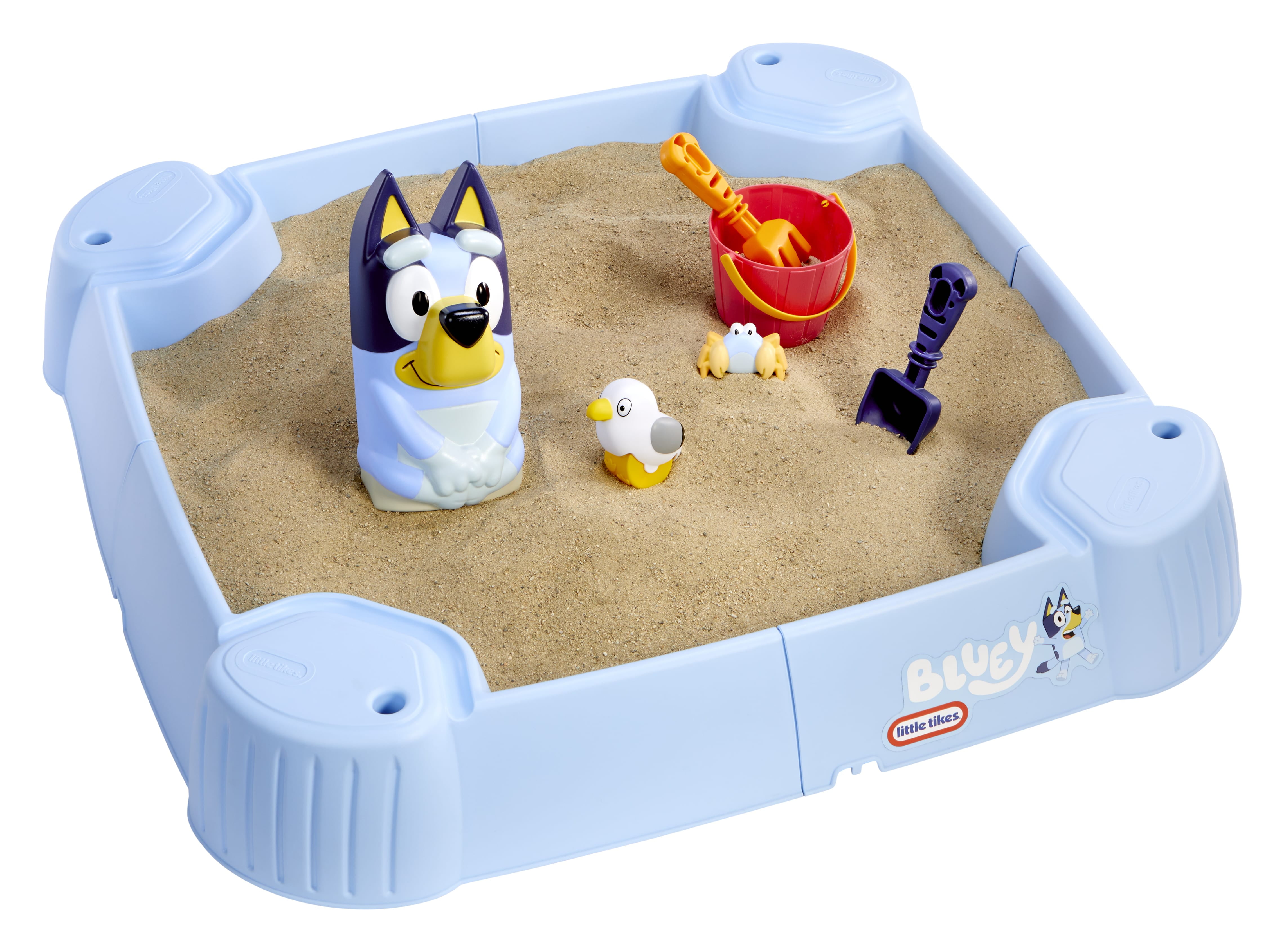 Little Tikes Bluey Beach Day Sand Box with 6 Accessories, Bluey Active ...