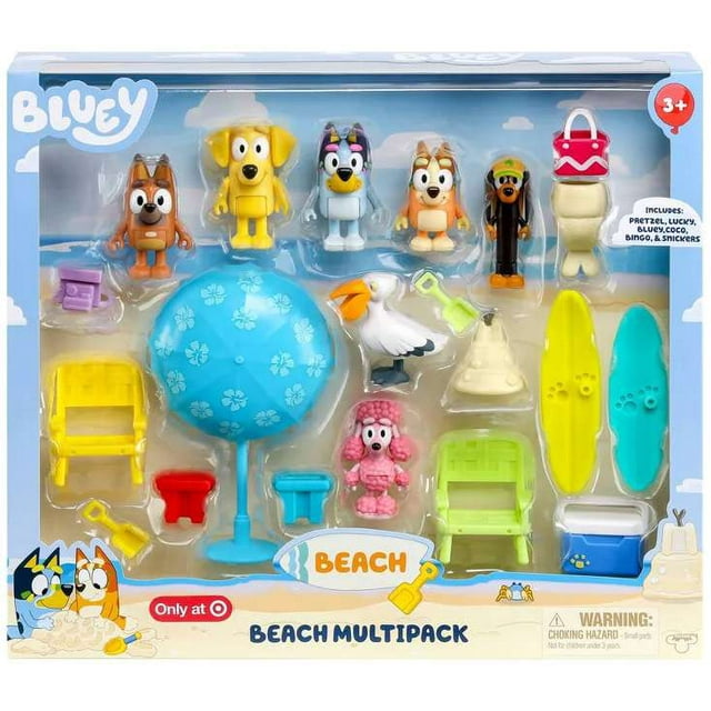Bluey Home Adventure Playset with Toy Figures - Beach Multipack ...