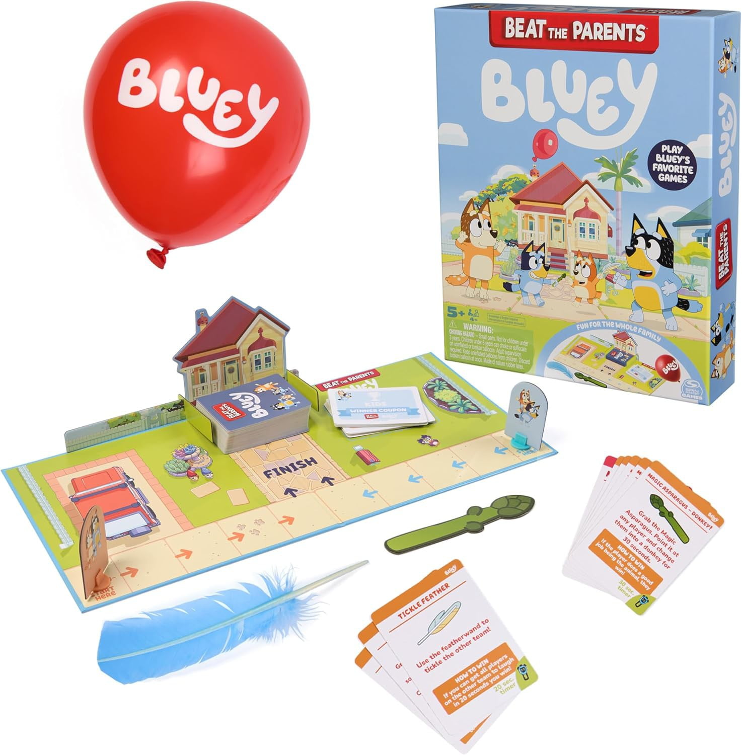 Spin Master Games, Bluey Beat the Parents, Head-to-Head Trivia & Fun ...