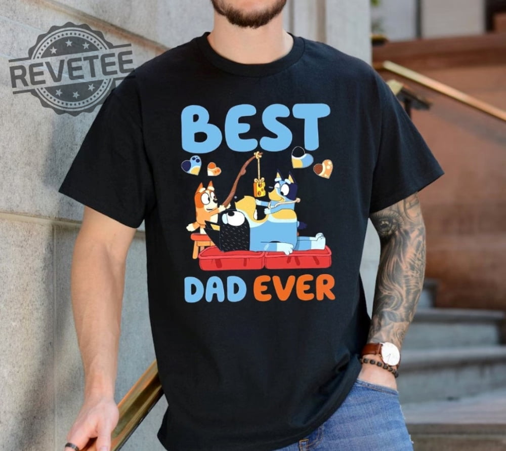 Bluey Best Dad Ever Shirt Bandit Heeler Bluey Bingo Shirt, Size Xl, Tee ...