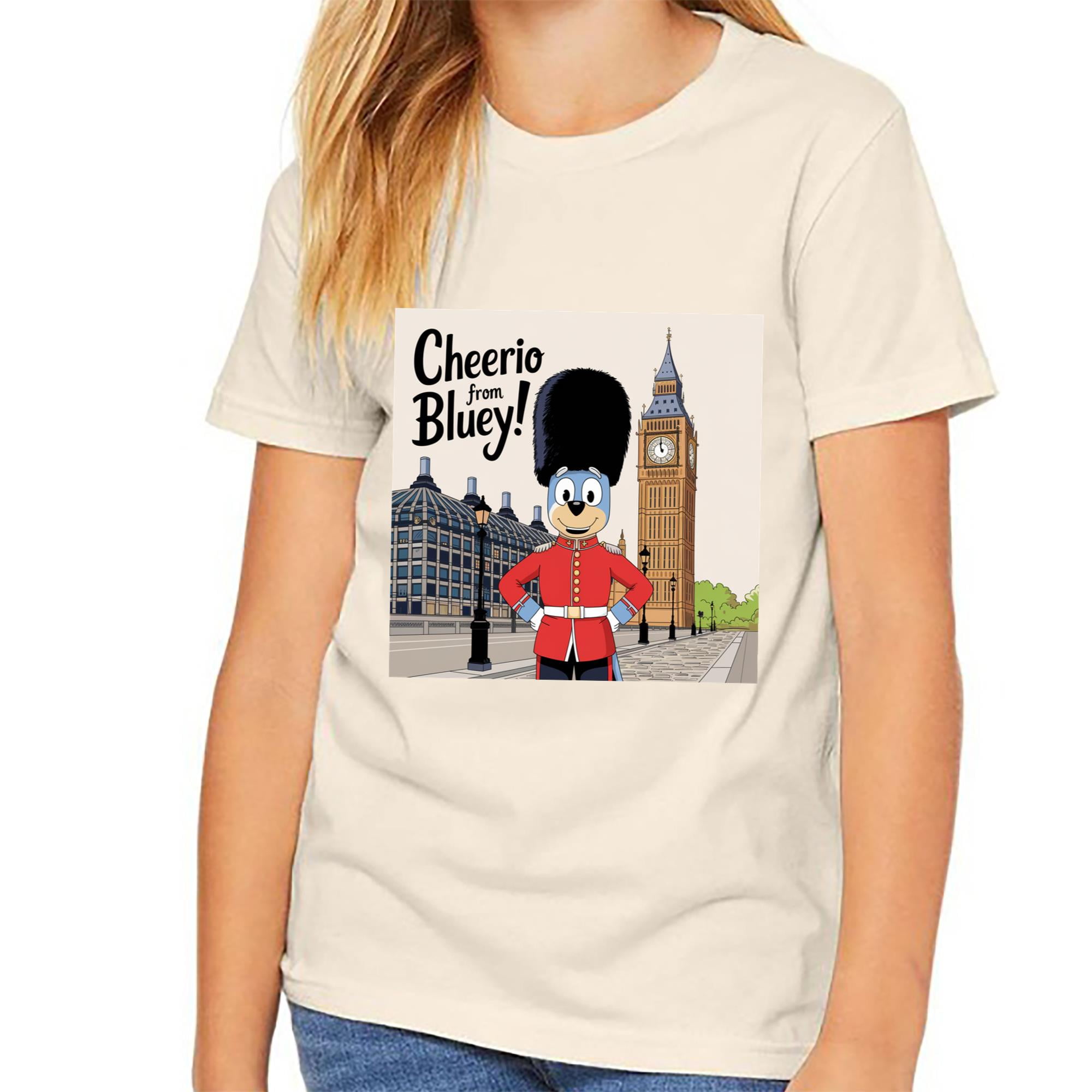 Bluey Big Ben Guard Pup Standing Tall, Charming UK-Themed Cartoon ...