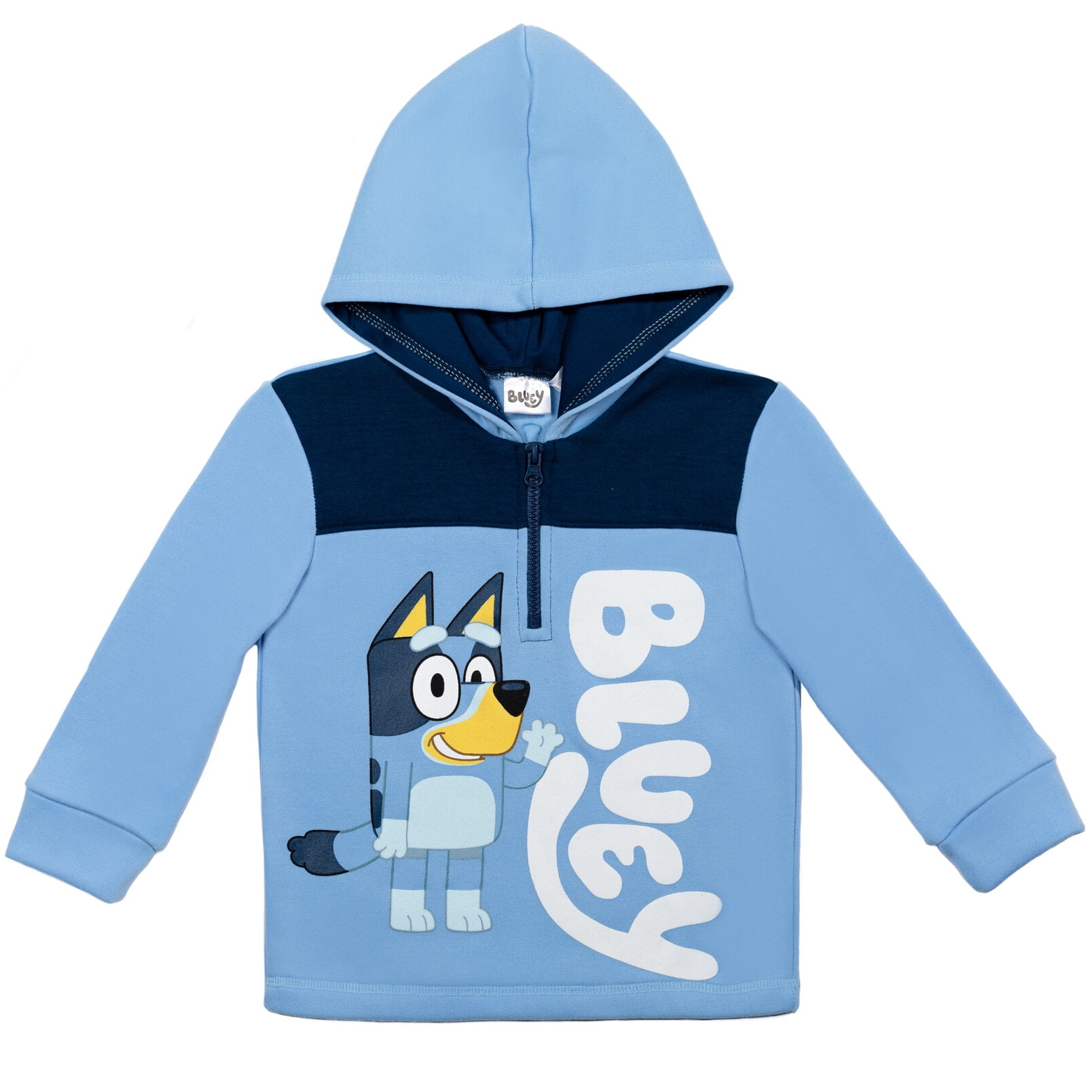 Bluey Big Boys Fleece Half Zip Hoodie Toddler to Big Kid - Walmart.com