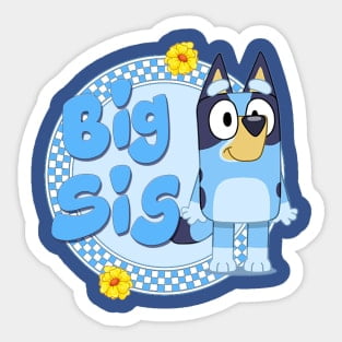 Bluey Big Sis 1 Sticker Bluey Stickers For Kids, Bluey Stickers Party ...