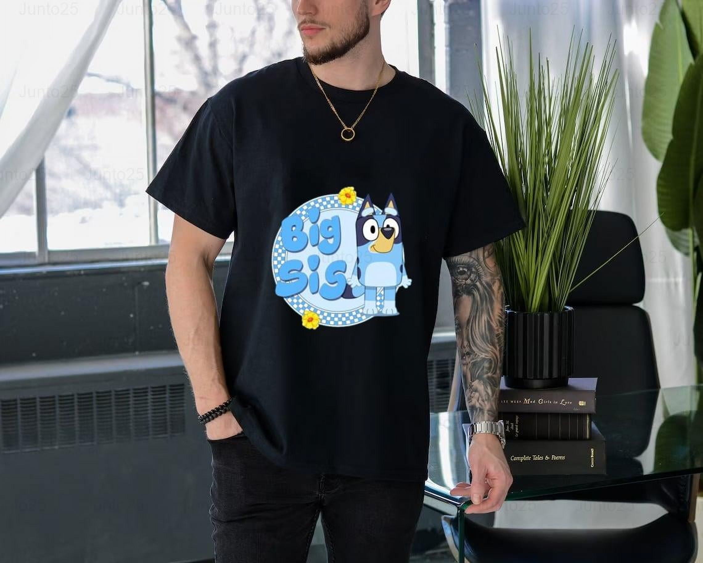 Bluey Big Sis T-shirt Sister Bond in Cute Cartoon Fun, for men & women, up to size 5XL - Walmart.com