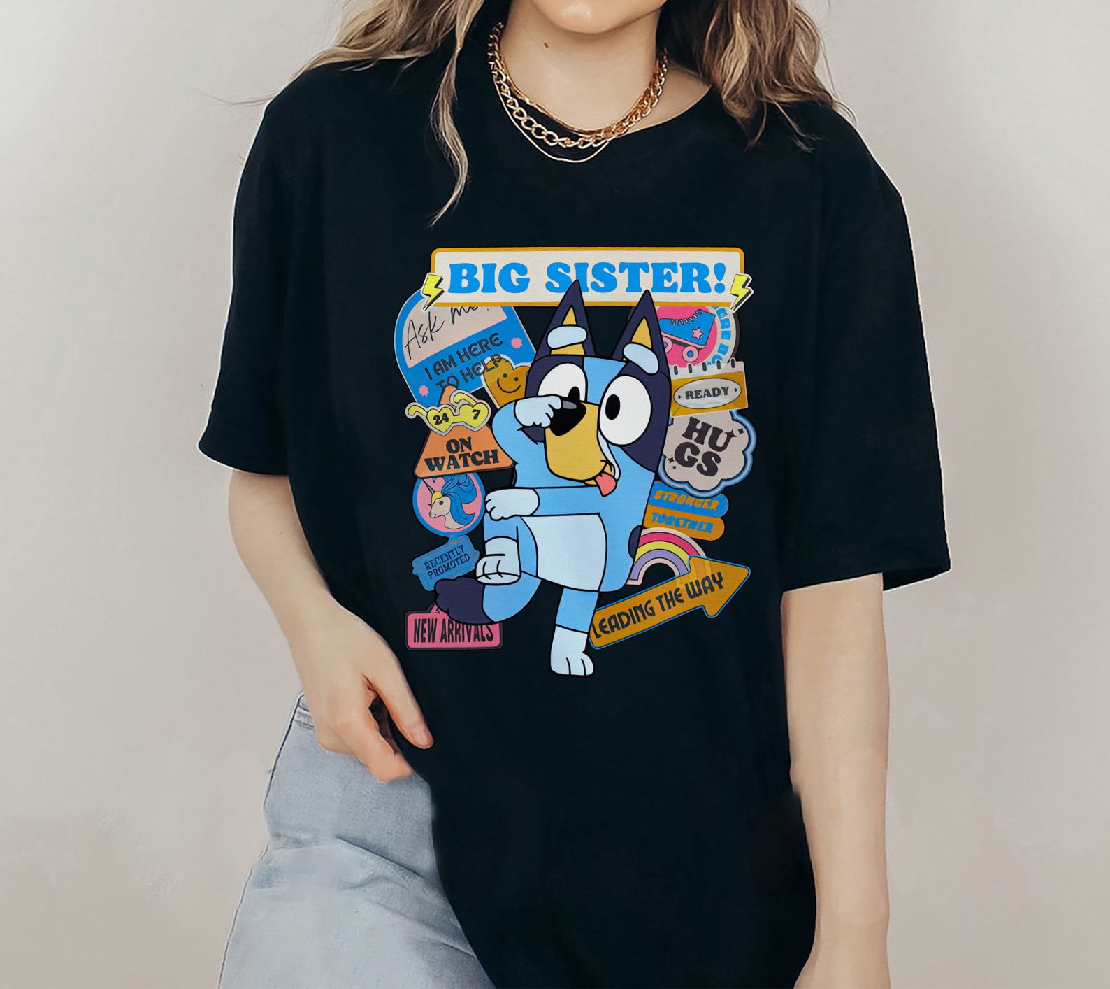Bluey Big Sister T-shirt, Sis Birthday Gift Shirt Funny Party Bluey ...