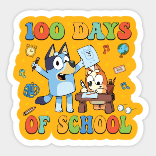 Bluey And Bingo 100 Days Of School 2 Sticker Bluey Stickers For Kids ...