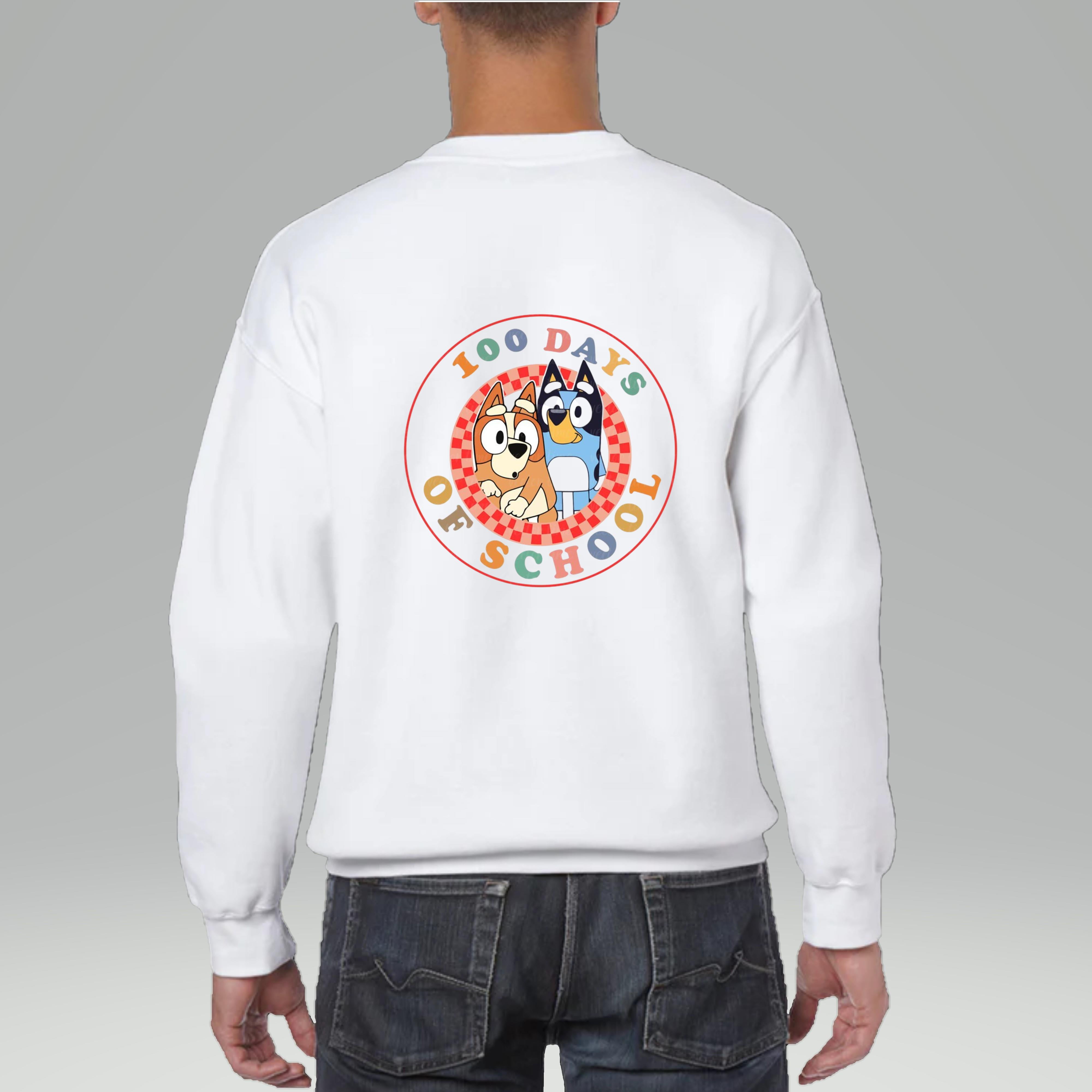 Bluey & Bingo 100 Days of School Sweatshirt – Learn & Celebrate! A gift ...