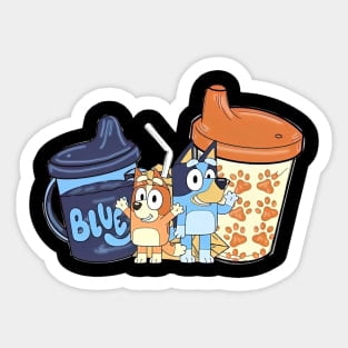 Bluey And Bingo Baby Milk Bottle, Bluey And Sister Sticker Bluey ...