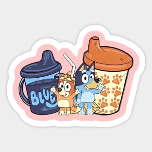 Bluey And Bingo Baby Milk Bottle, Bluey And Sister Sticker Bluey ...