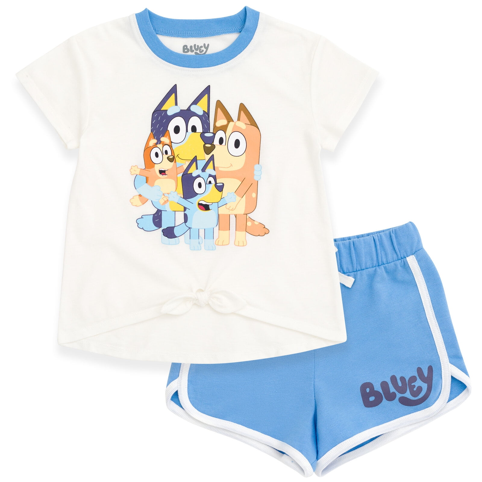 Bluey Bingo Bandit Chilli T-Shirt and Dolphin French Terry Shorts ...
