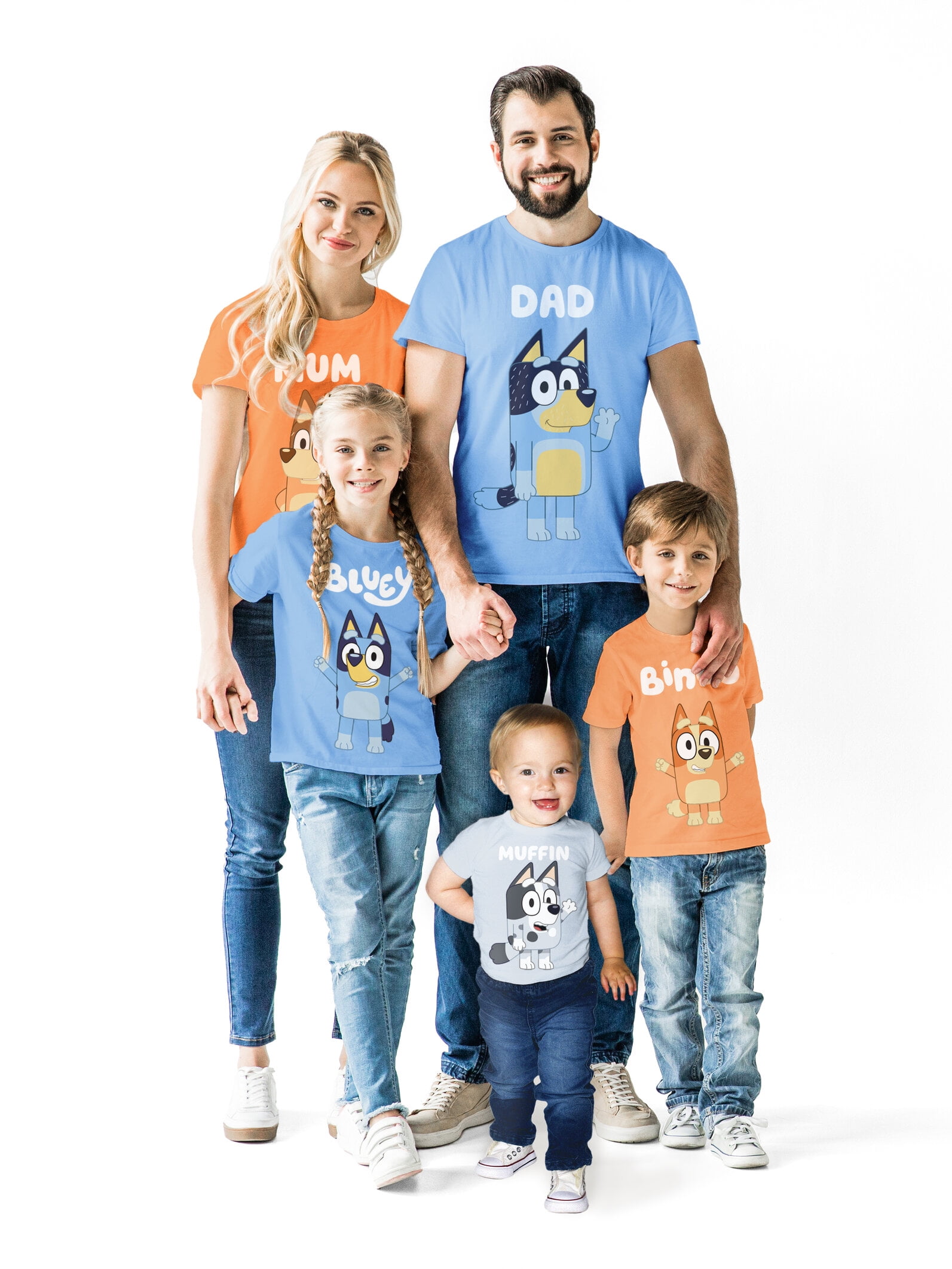 Bluey Bingo Big Boys Short Sleeve Crew Neck T-Shirt Top, Toddler to Big ...