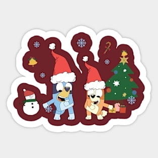 Bluey And Bingo Christmas Mode Sticker Bluey Stickers For Kids, Bluey ...