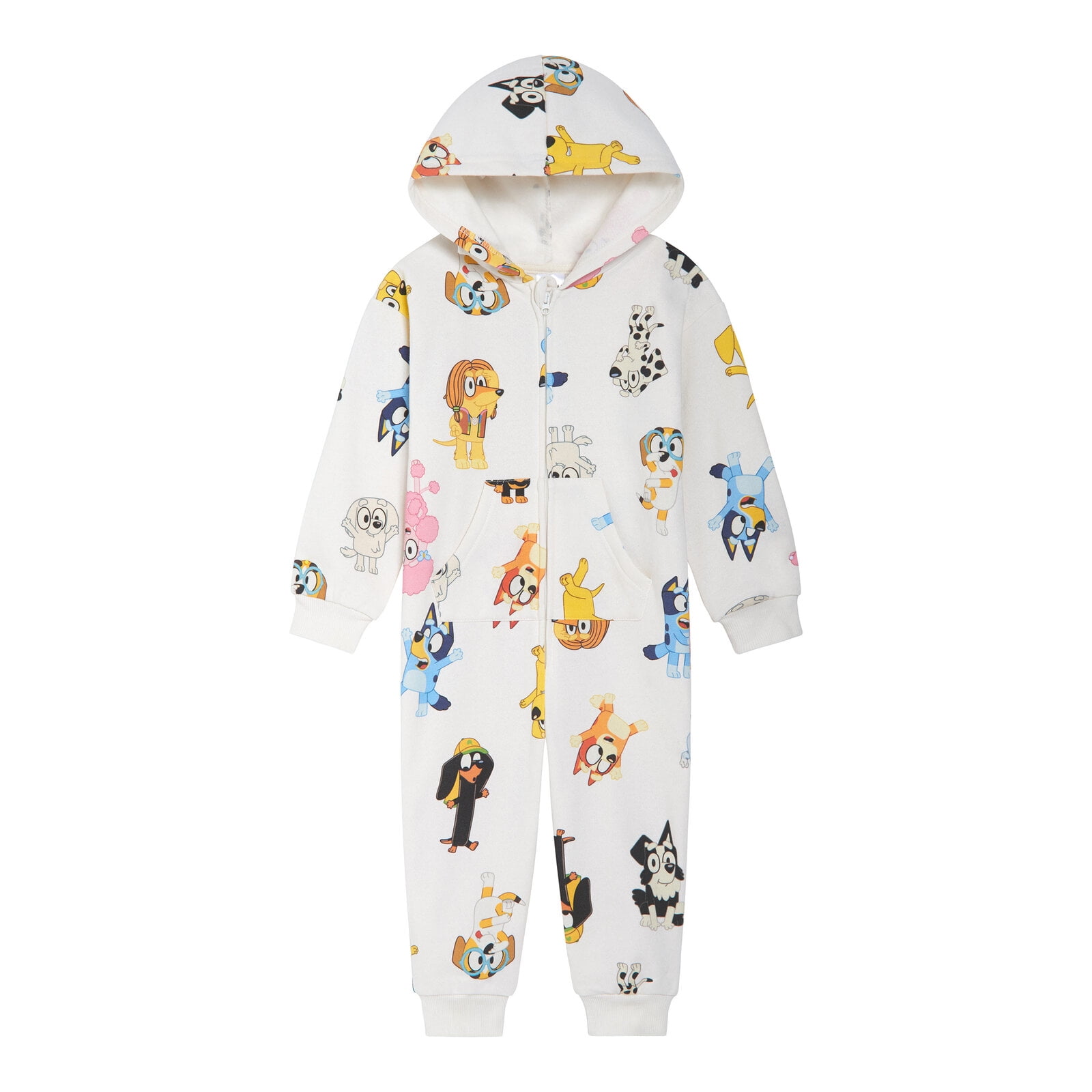 Bluey Bingo Coco Fleece Zip Up Coverall Toddler to Big Kid - Walmart.com