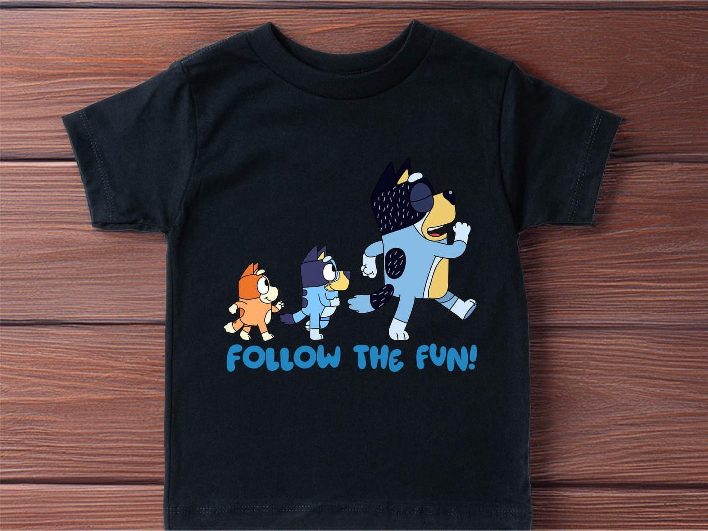 Bluey Bingo Dad Follow the Fun, Cartoon Adventure Theme, Bella Canvas ...