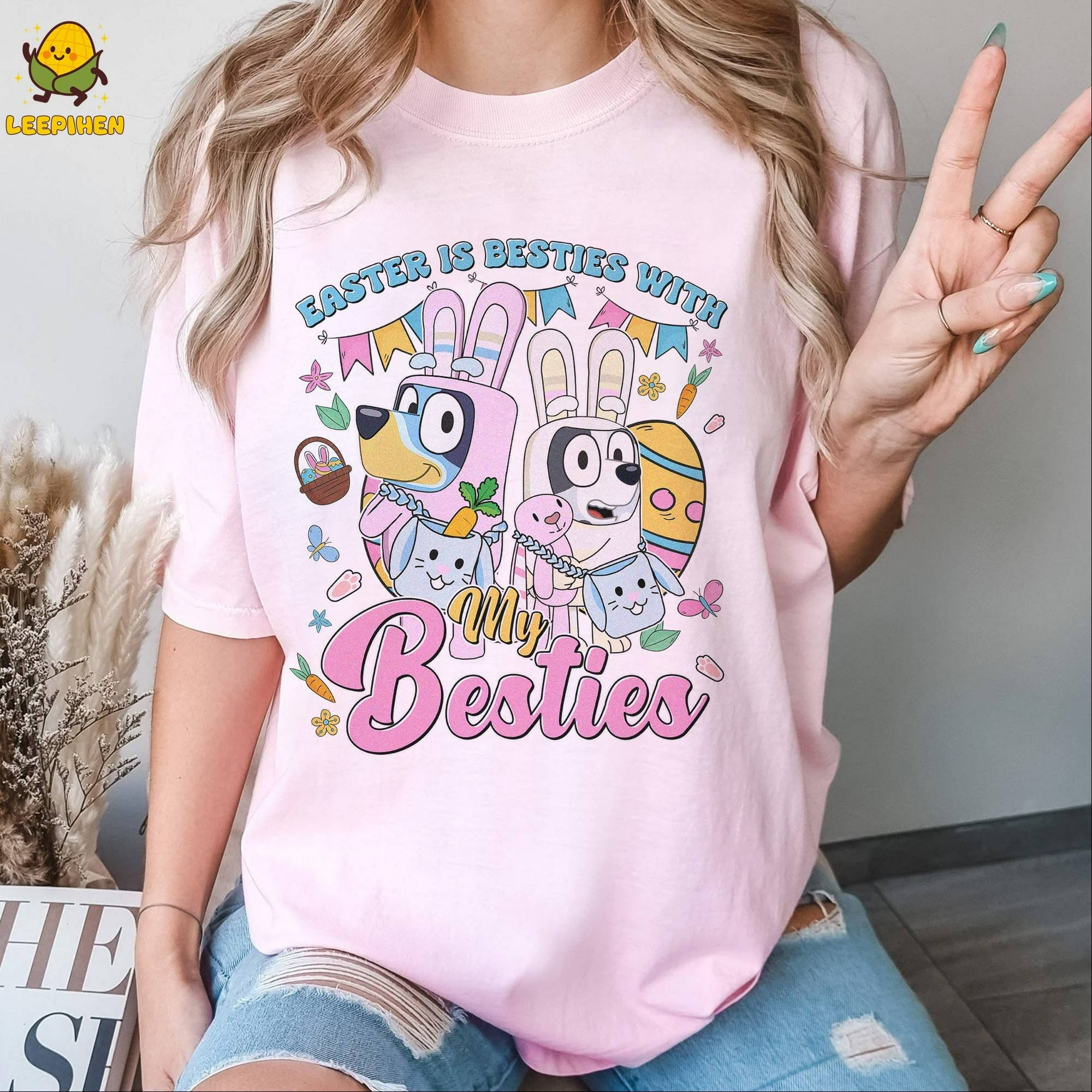 Bluey Bingo Easter Shirt, Bluey Easter Crew Shirt, Bluey Happy Easter ...
