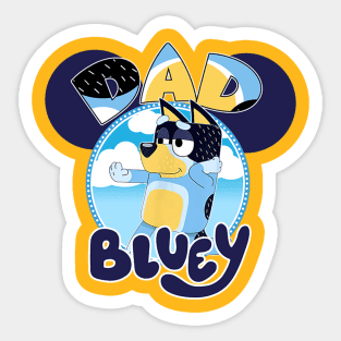 Bluey And Bingo Family Birthday Father Sticker Bluey Stickers For Kids ...