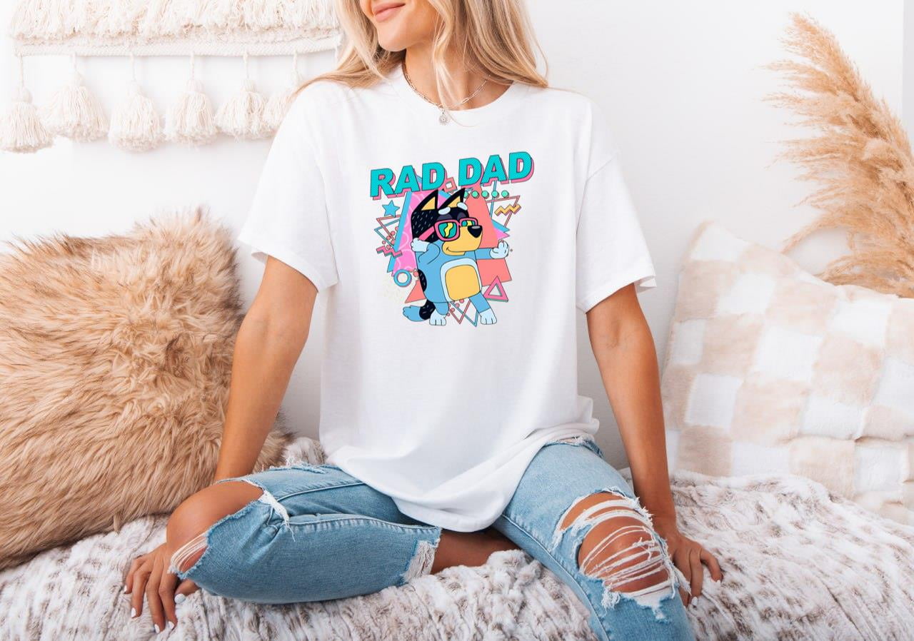 Bluey Bingo Family Rad Dad Cool Dad Club T-shirt, for men & women, up ...