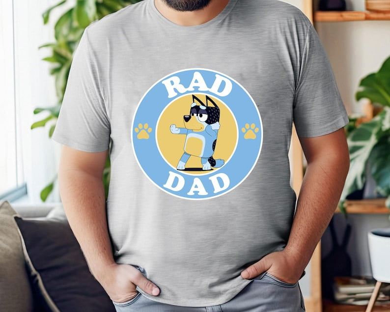 Bluey Bingo Family Shirt, Retro Bluey Bandit Rad Dad Shirt, Bluey Dad Bluey Family Shirt, Cool ...