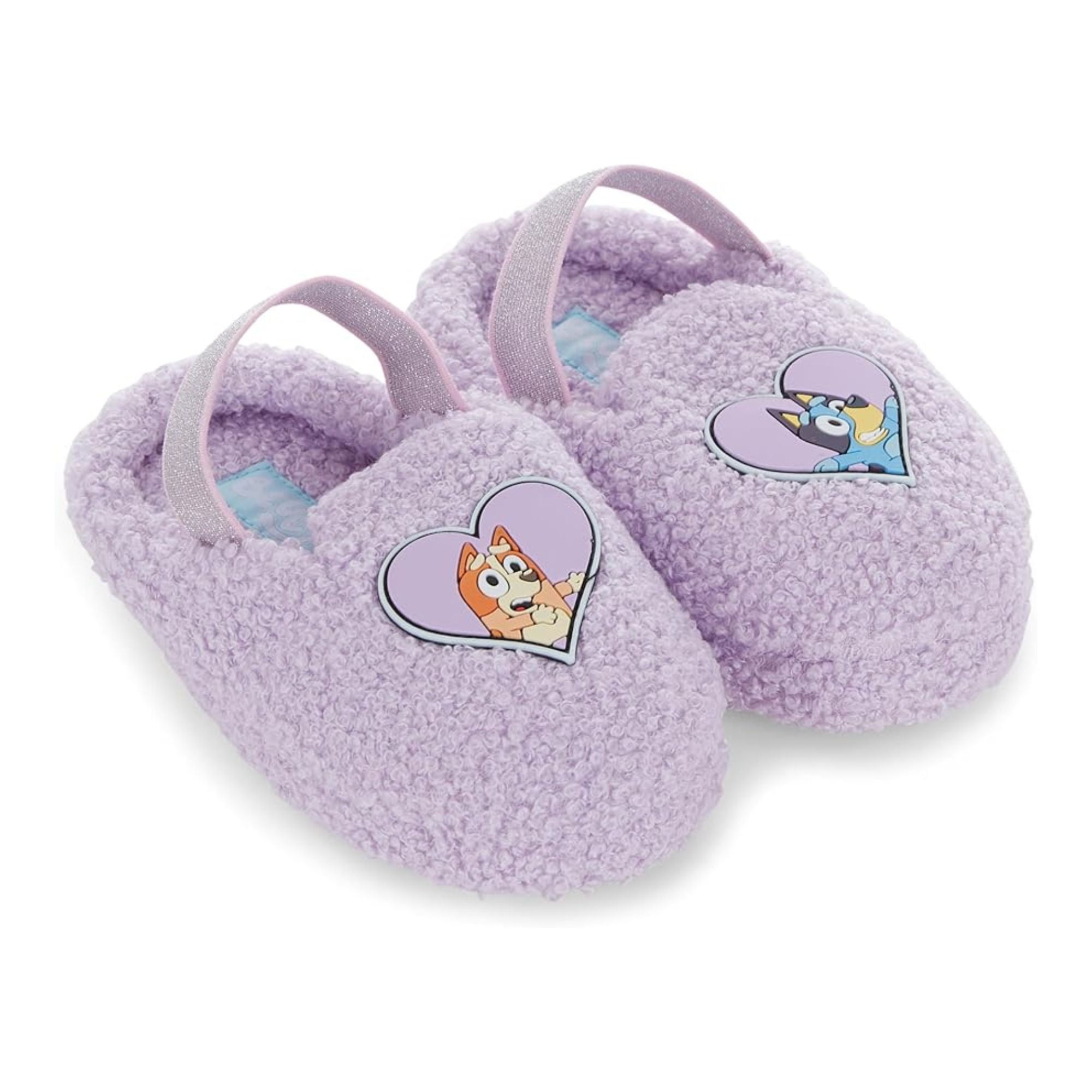 Bluey & Bingo Girls Plush Slippers, Back Strap Cozy Slip-On Aline ...