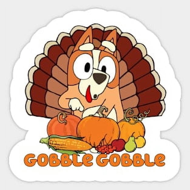 Bluey Bingo Gobble Gobble 01 Sticker Bluey Stickers For Kids, Bluey ...