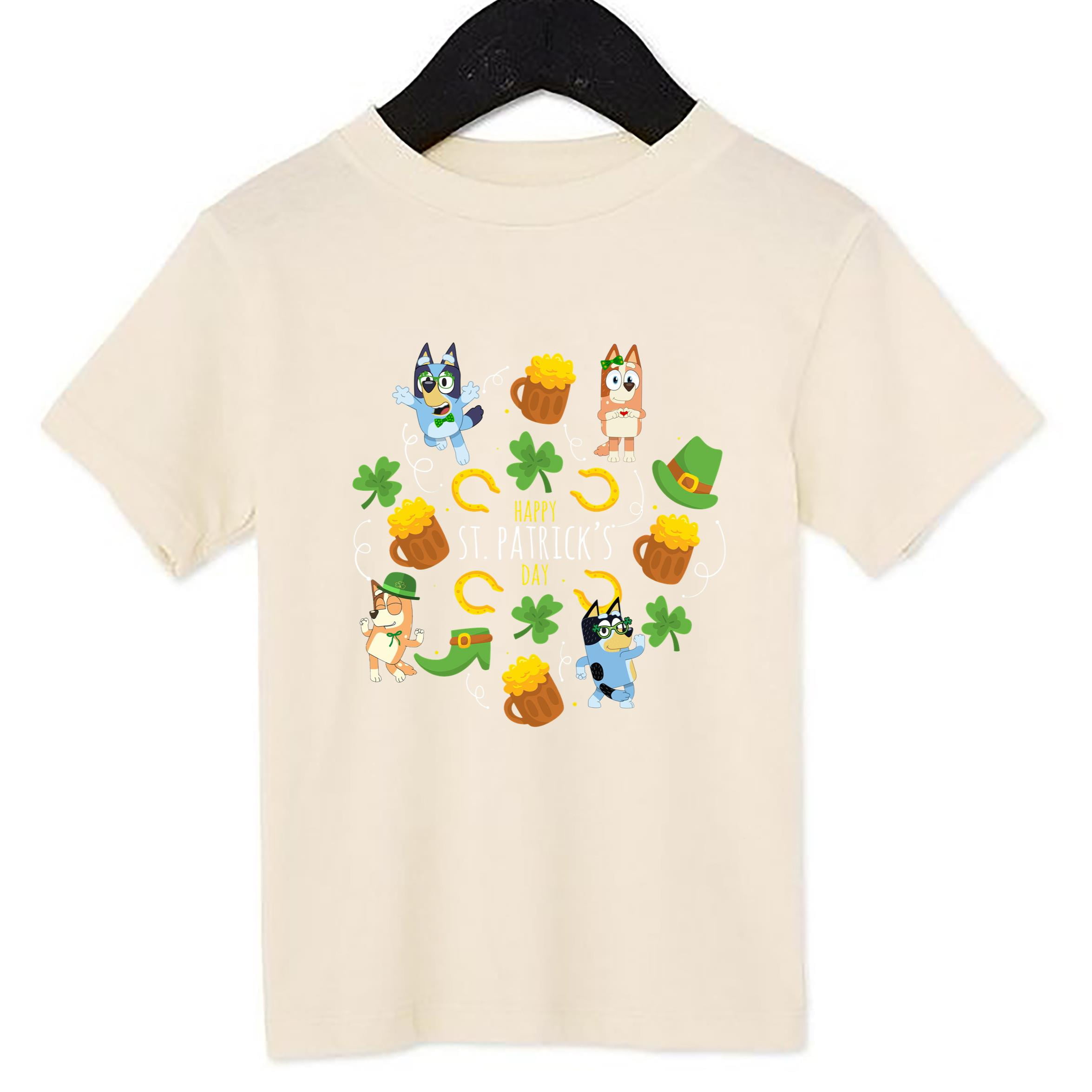 Bluey Bingo Happy St. Patrick'S Day Toddler Shirt Bluey Leprechaun ...