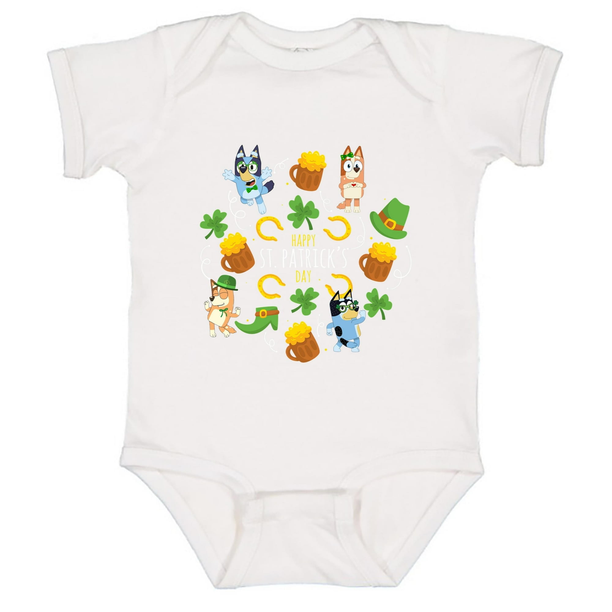 Bluey Bingo Happy St. Patrick's Day, Bluey Leprechaun, Lucky Shamrock ...