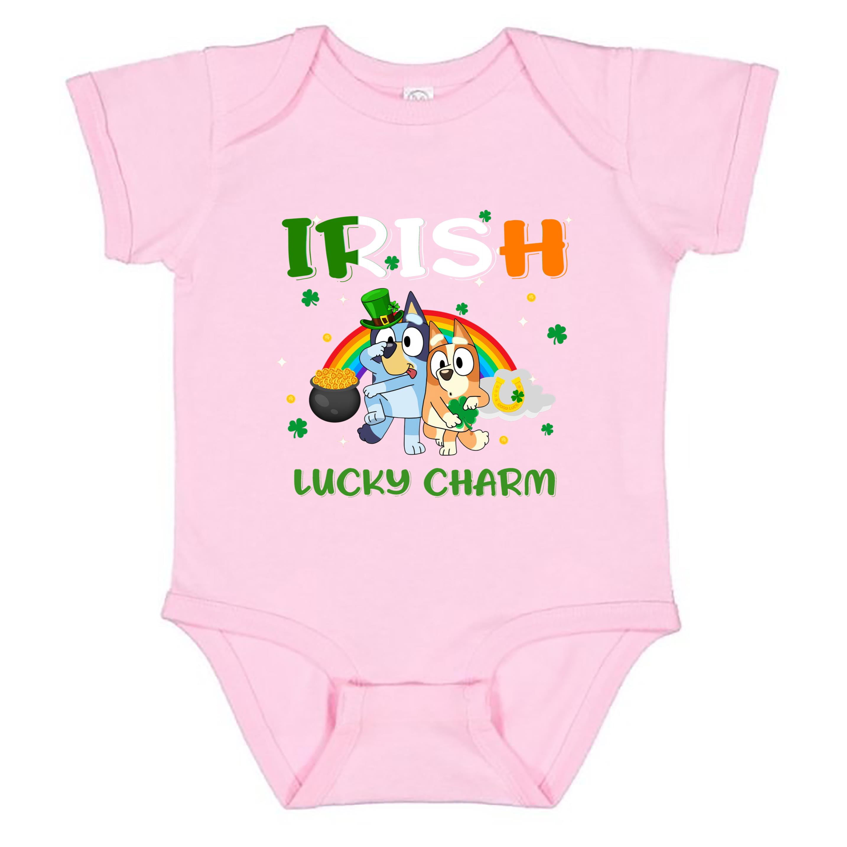 Bluey Bingo Irish Lucky Charm Baby Bodysuit Bluey Happy St. Patrick'S ...