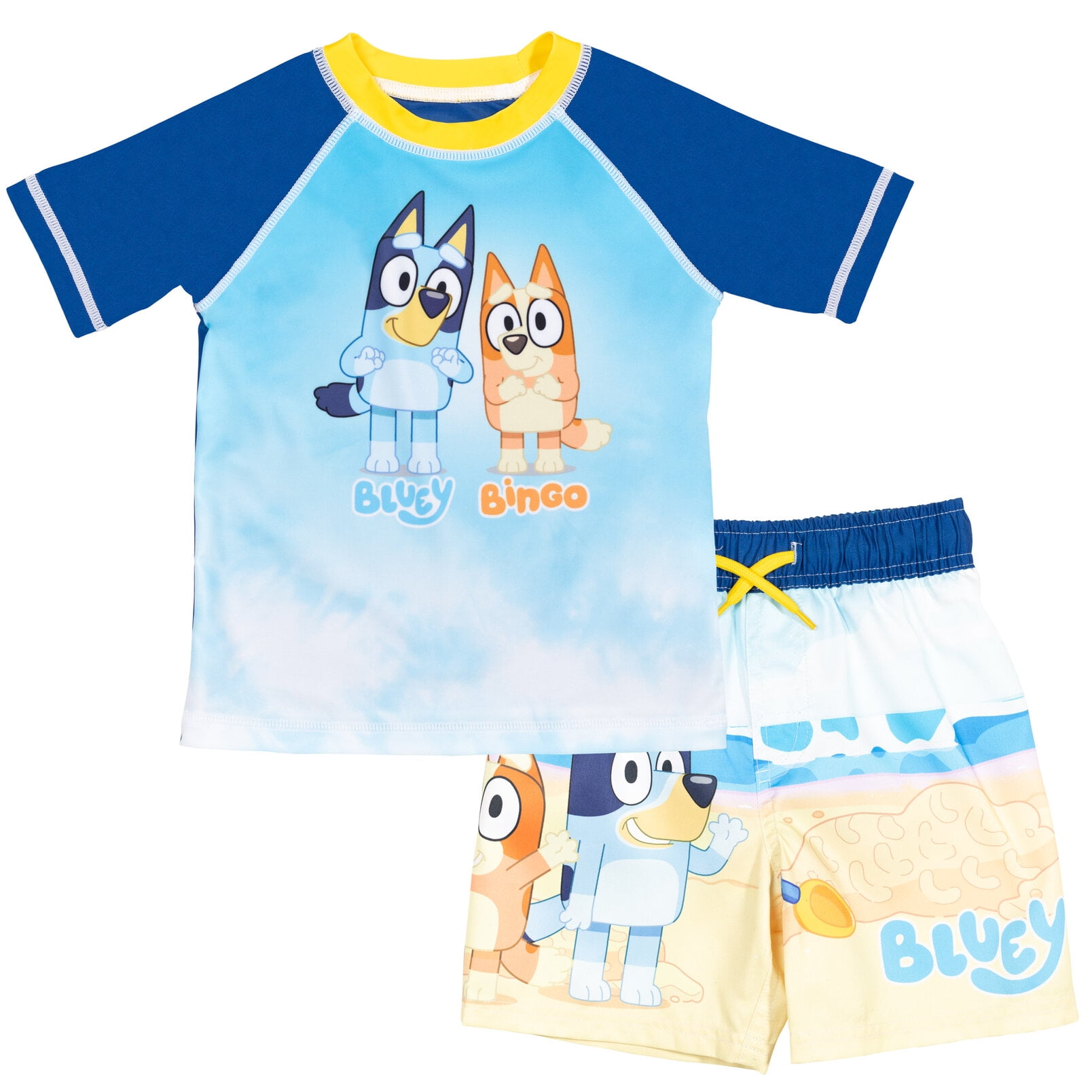 Bluey Bingo Niños Pequeños Swim Suit: Pullover Sarpullido y Conjunto de ...