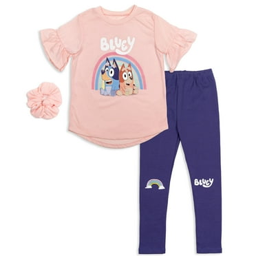 Bluey Toddler Girls Sweat Outfit Clothes: Zip Up T-Shirt and Jogger ...