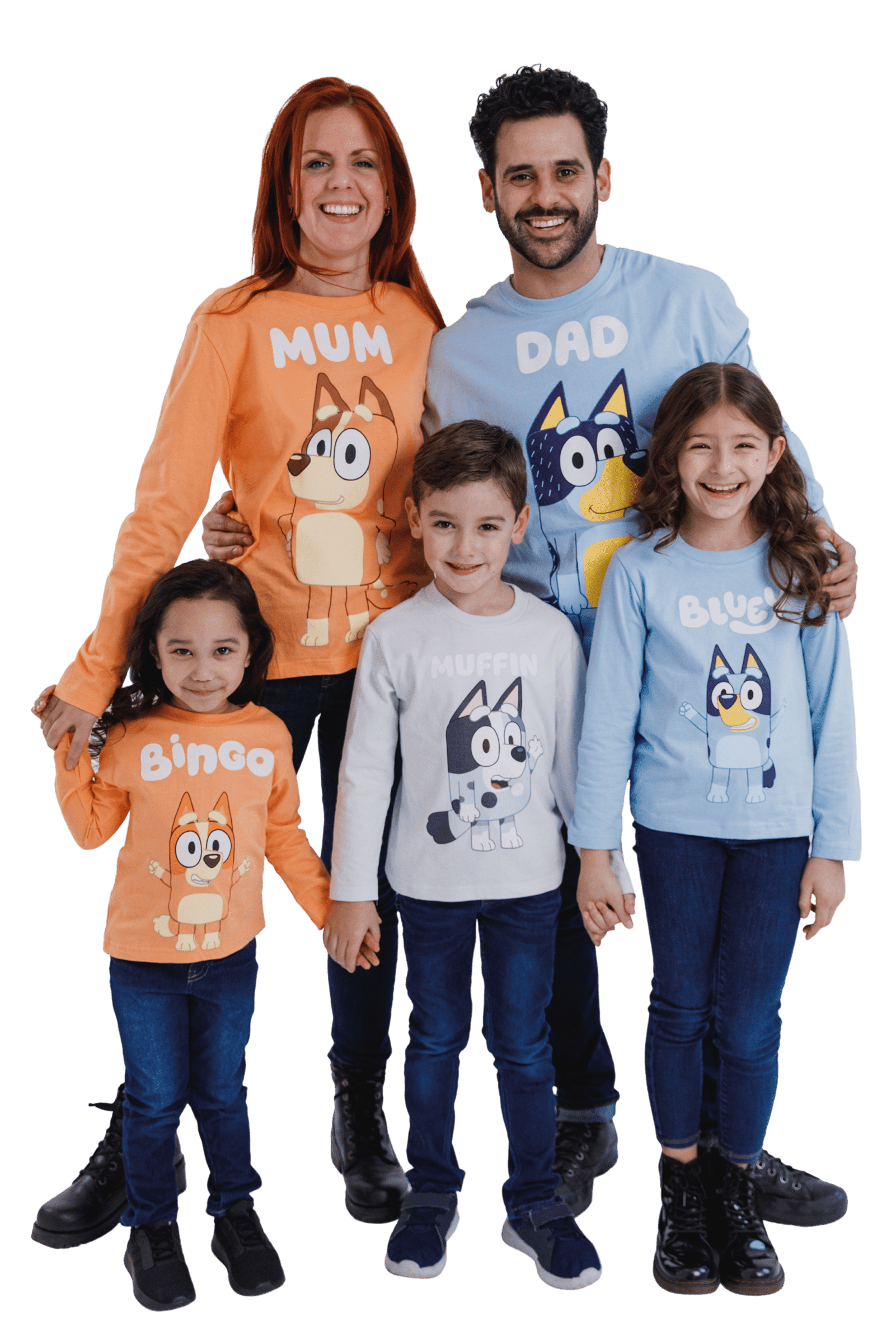Bluey Bingo Matching Family Long Sleeve T-Shirt Toddler to Big Kid ...