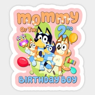 Bluey And Bingo Mom Happy Birthday Sticker Bluey Stickers For Kids ...