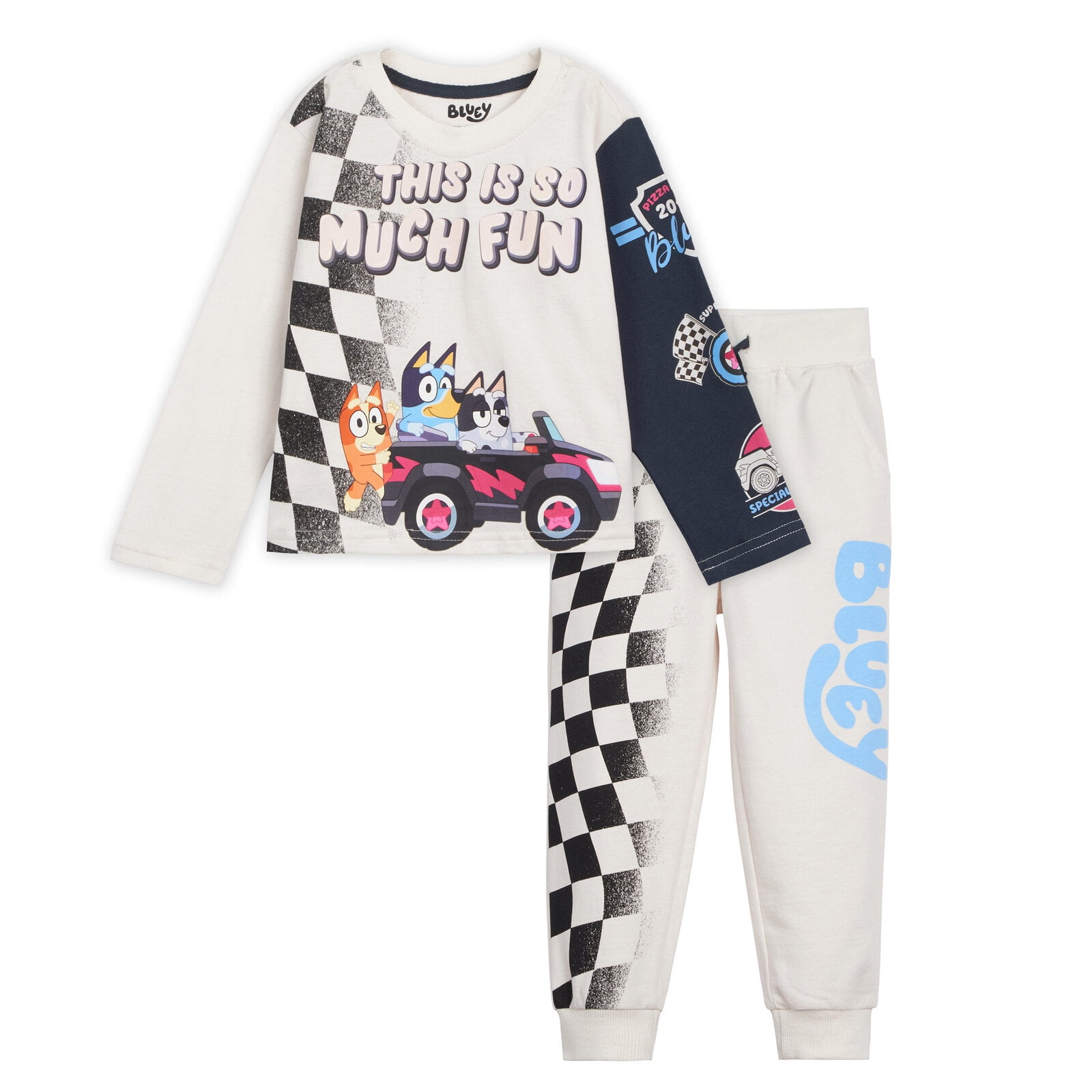 Bluey Bingo Muffin T-Shirt and French Terry Jogger Pants Outfit Set ...