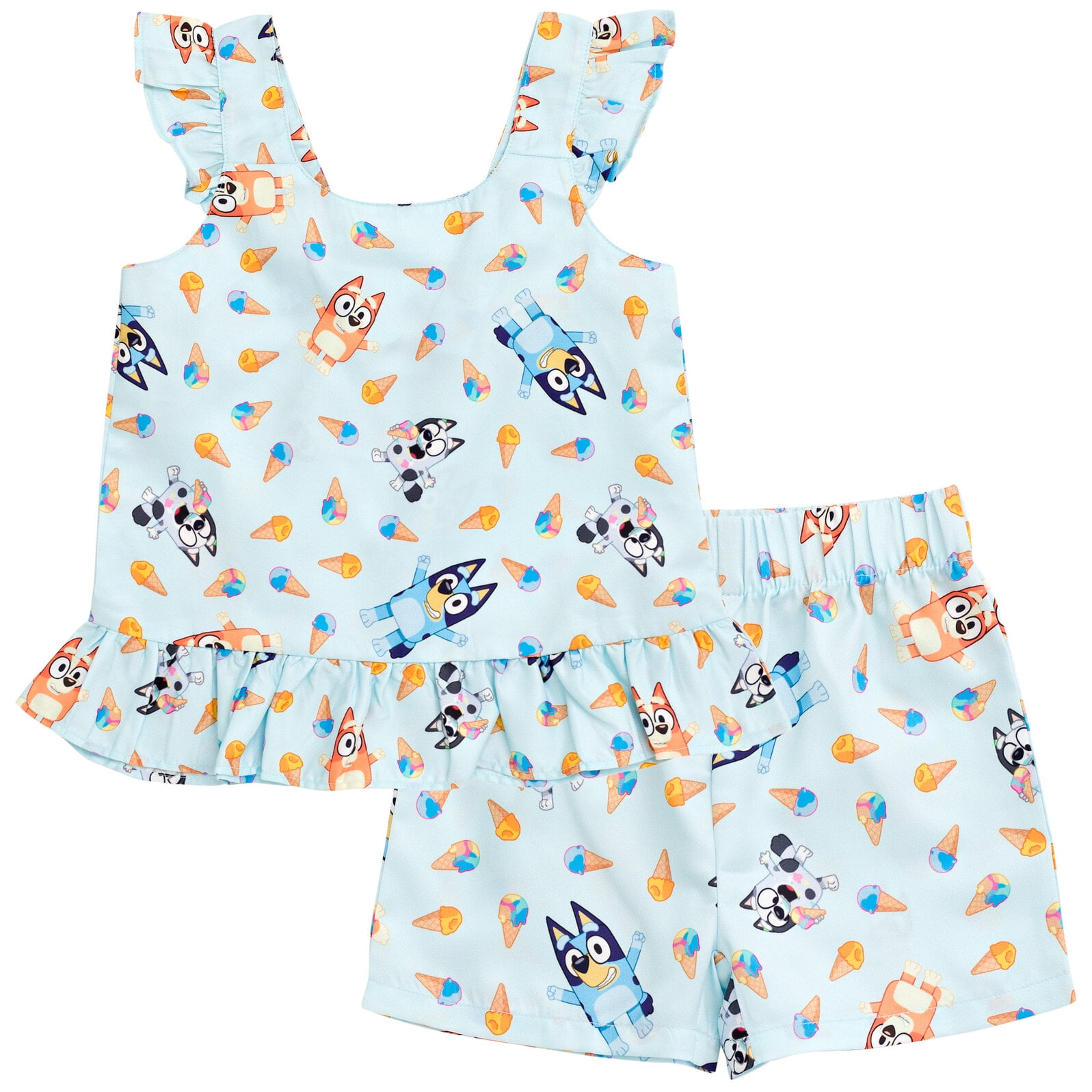 Bluey Bingo Muffin Girls Matching Family Tank Top and Shorts Set 2T ...