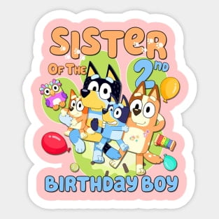 Bluey And Bingo Sis Birthday Sticker Bluey Stickers For Kids, Bluey ...