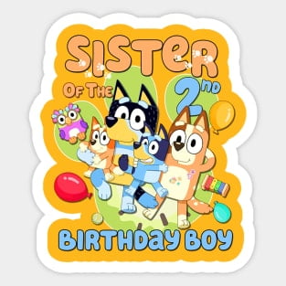 Bluey And Bingo Sis Birthday Sticker Bluey Stickers For Kids, Bluey ...