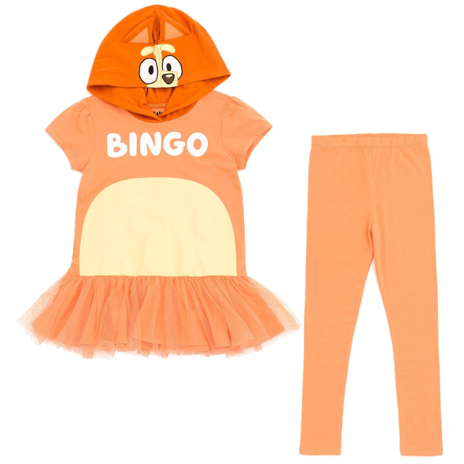 Bluey Bingo Toddler Girls Cosplay Peplum T-Shirt and Leggings Set ...