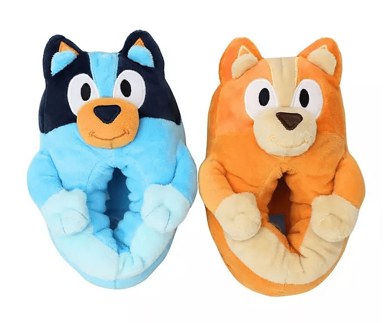 Bluey & Bingo Toddler Plush Slippers (Blue, 5/6) - Walmart.com