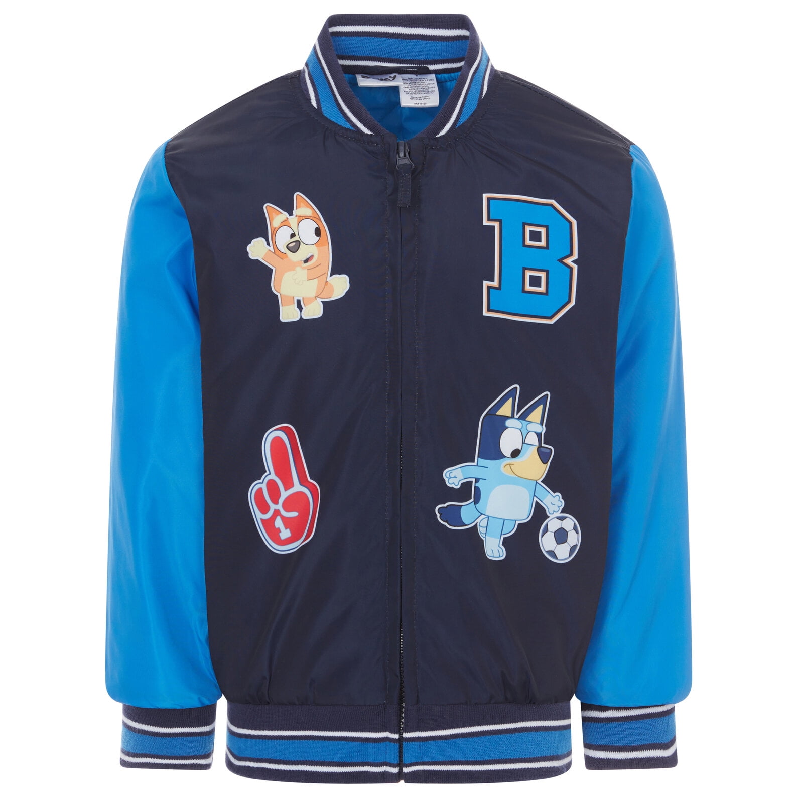 Bluey Bingo Varsity Zip Up Bomber Jacket Toddler to Little Kid ...