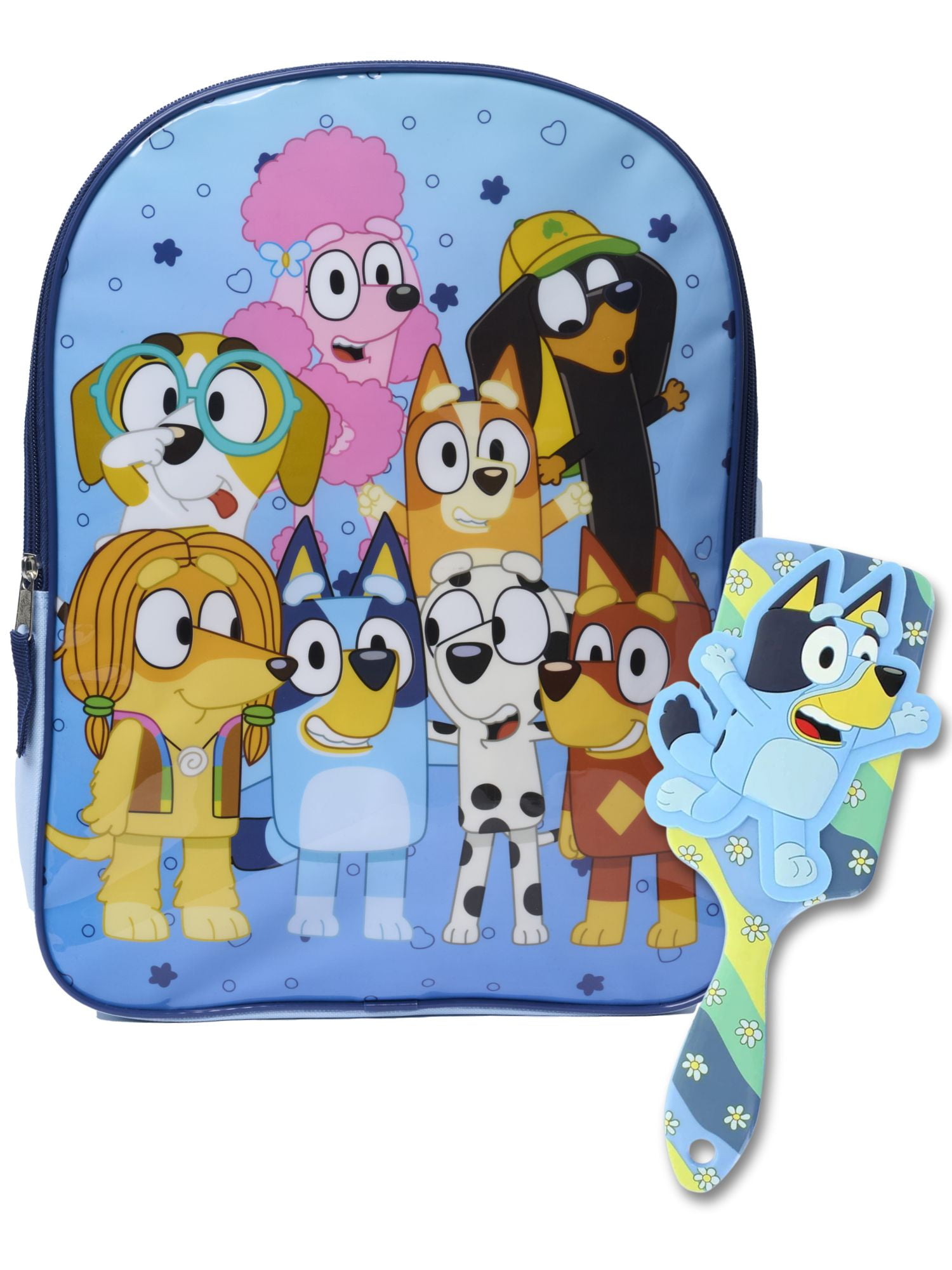 Bluey Bingo and Friends Backpack & Hair Brush 2-Piece Set Blue ...