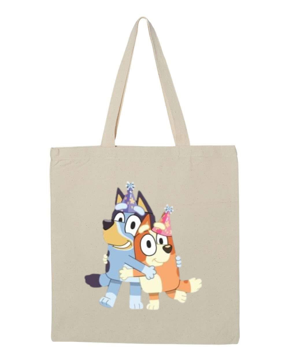 Bluey Birthday Fun Tote Bag Celebration Vibes in Cartoon World ...
