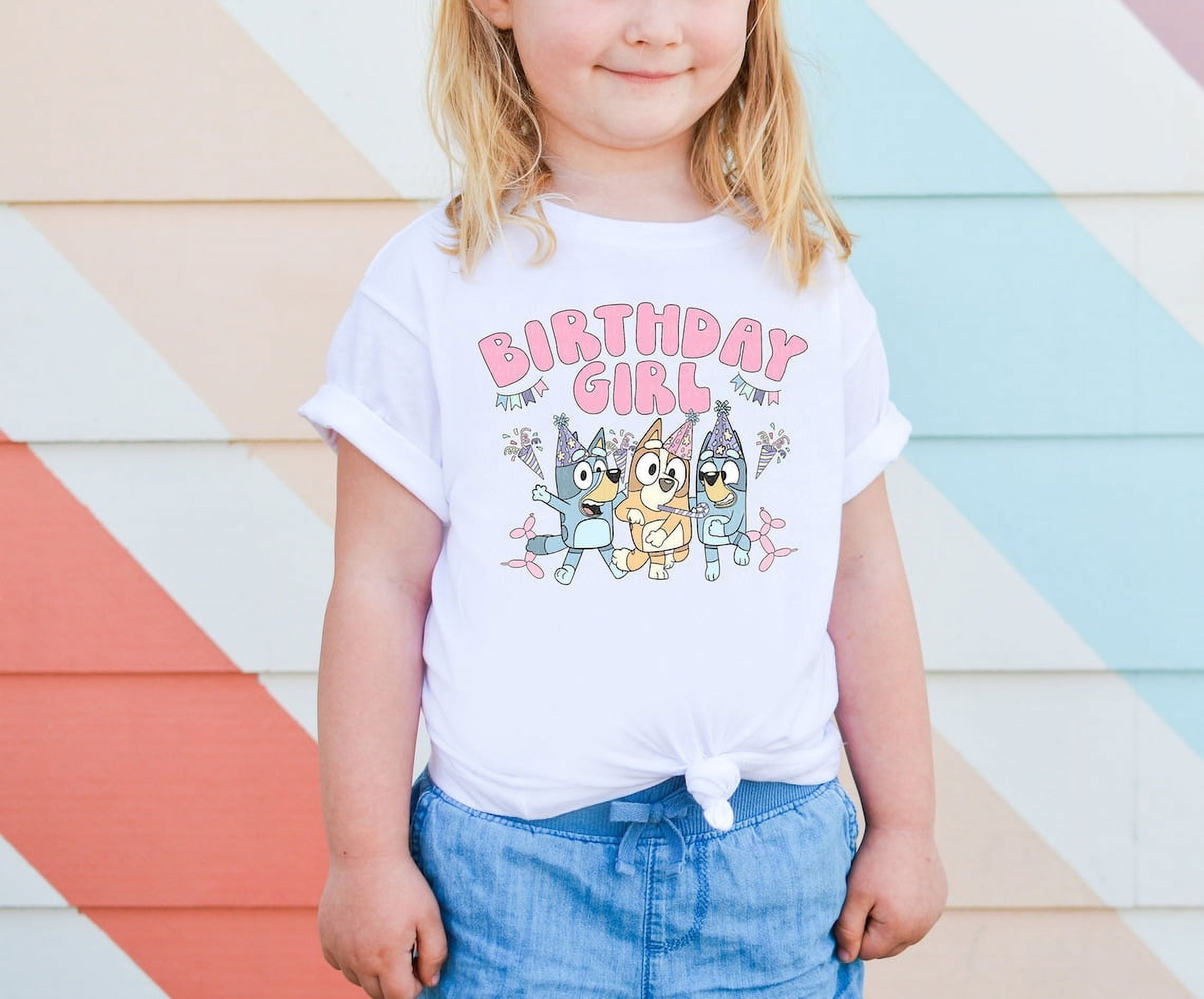 Bluey Birthday Girl, Blue Dog Fun Party Tee, Family Matching, Bella Canvas Toddler Shirt ...
