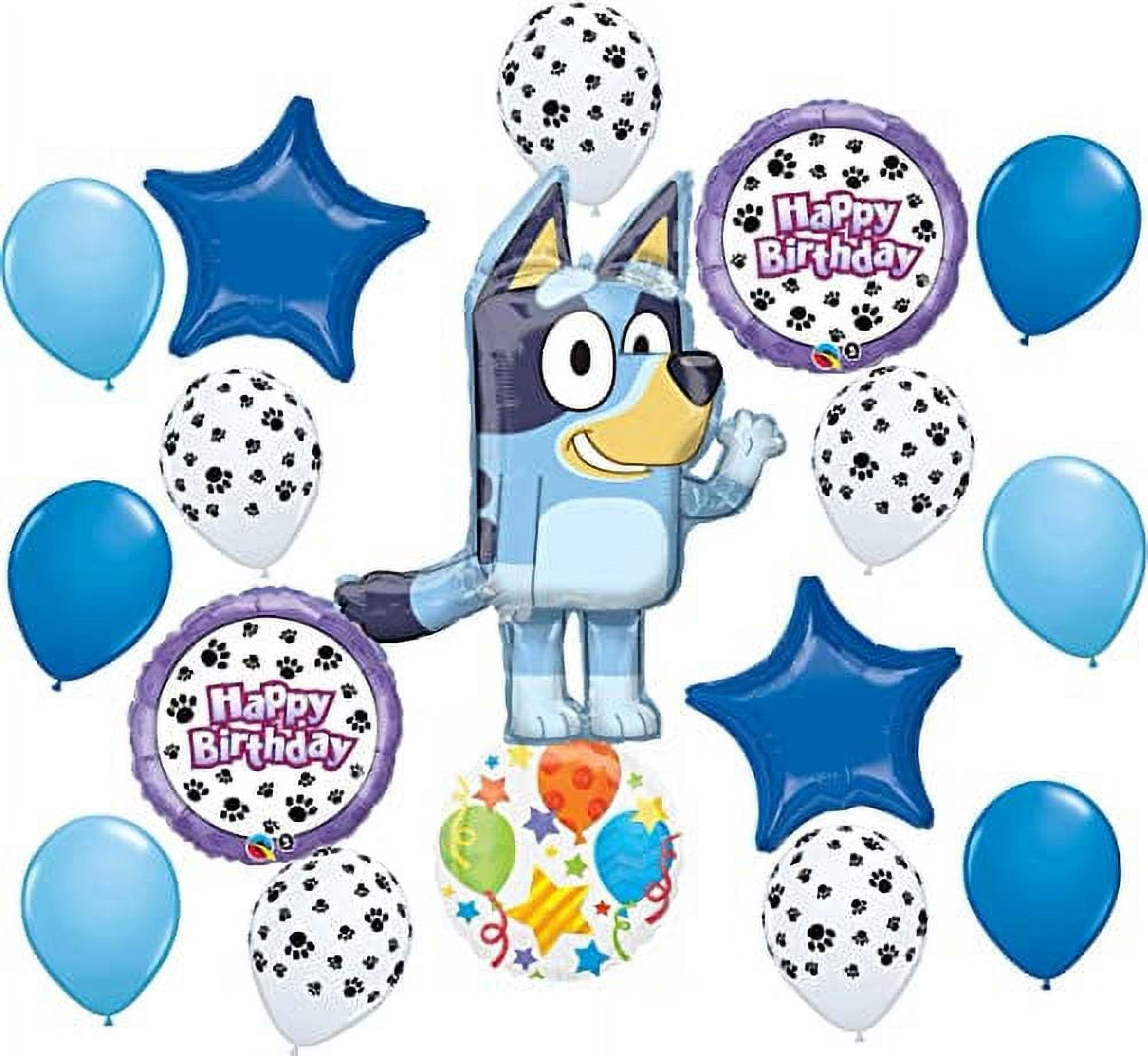Bluey Birthday Party Supplies Balloon Bouquet Decorations With Paw ...