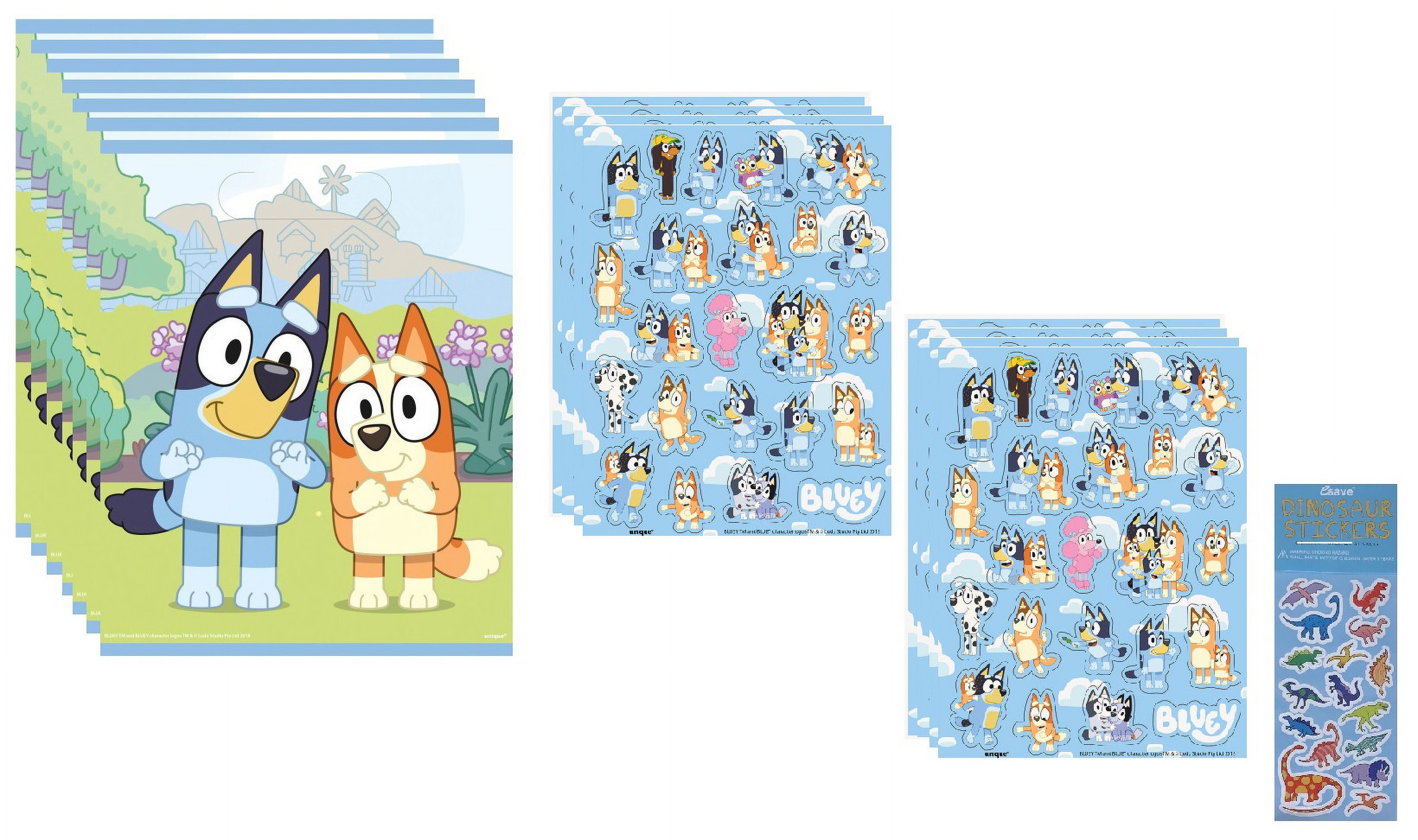 Bluey Birthday Party Supplies Favor Bundle Pack includes 8 Plastic Loot ...