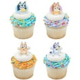 DecoPac Bluey Birthday Rings, Cupcake Decorations, 3D Food-Safe Toppers ...