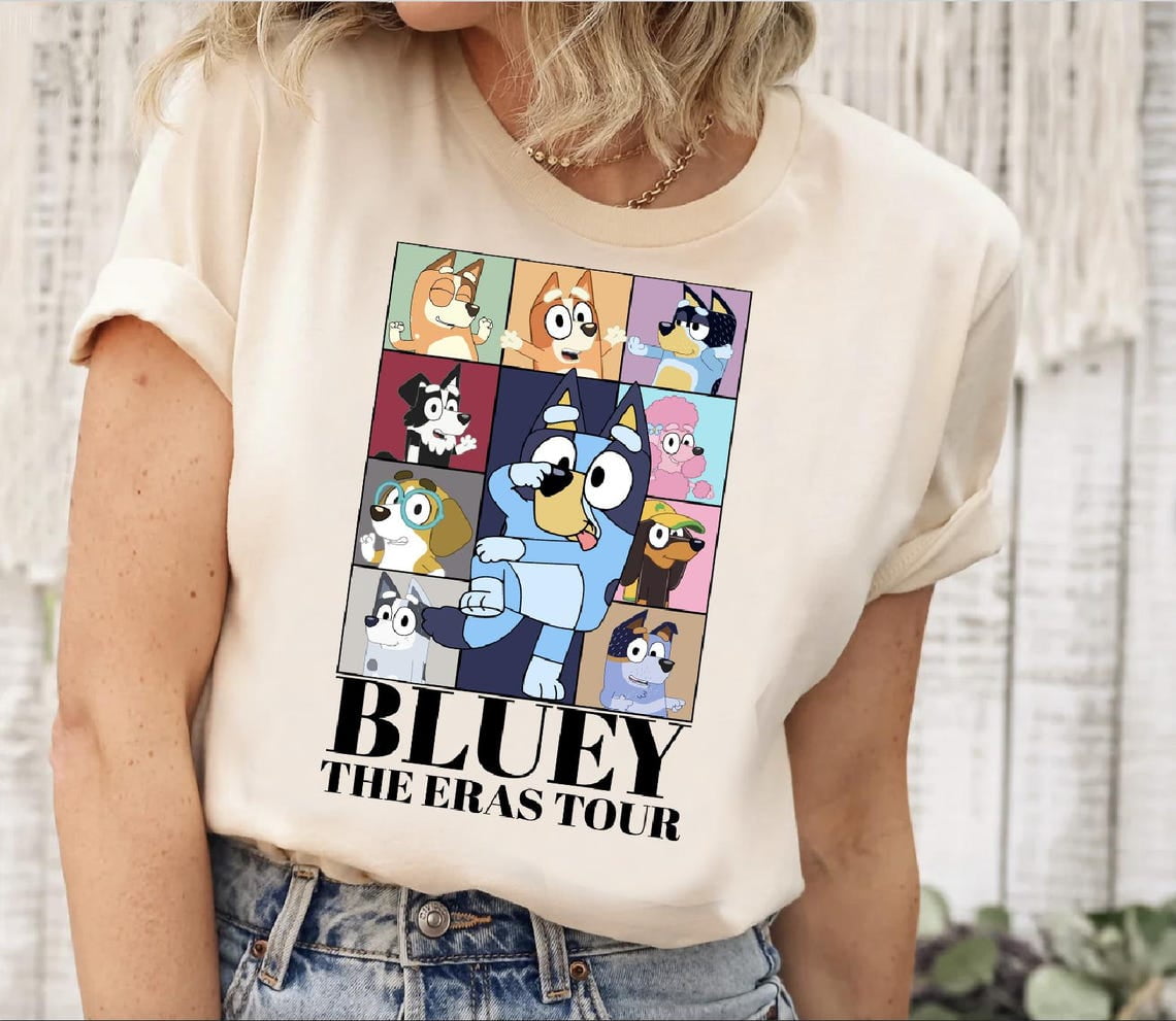 Bluey Blue Dog Era Shirt Blue Dog Family Matching Shirt Blue Dog Tour ...