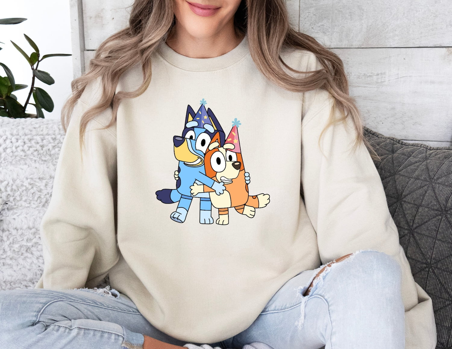 Bluey Blue Dog Family, Cartoon Shirt, Blue Dog Friends, Unisex S-5XL ...