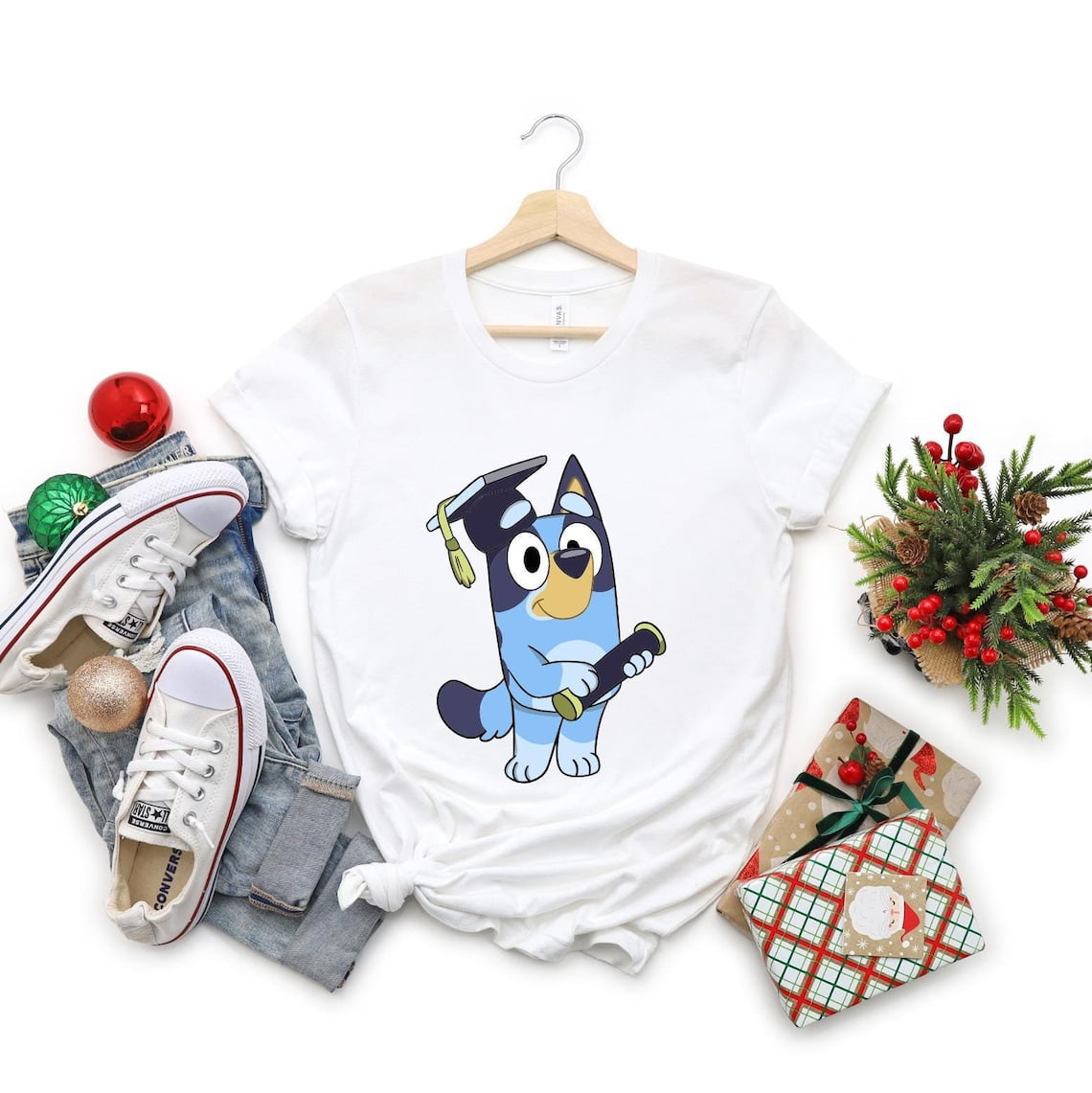 Bluey Blue Dog Graduation, Cute Graduate Shirt, Unisex S-5XL Hot ...