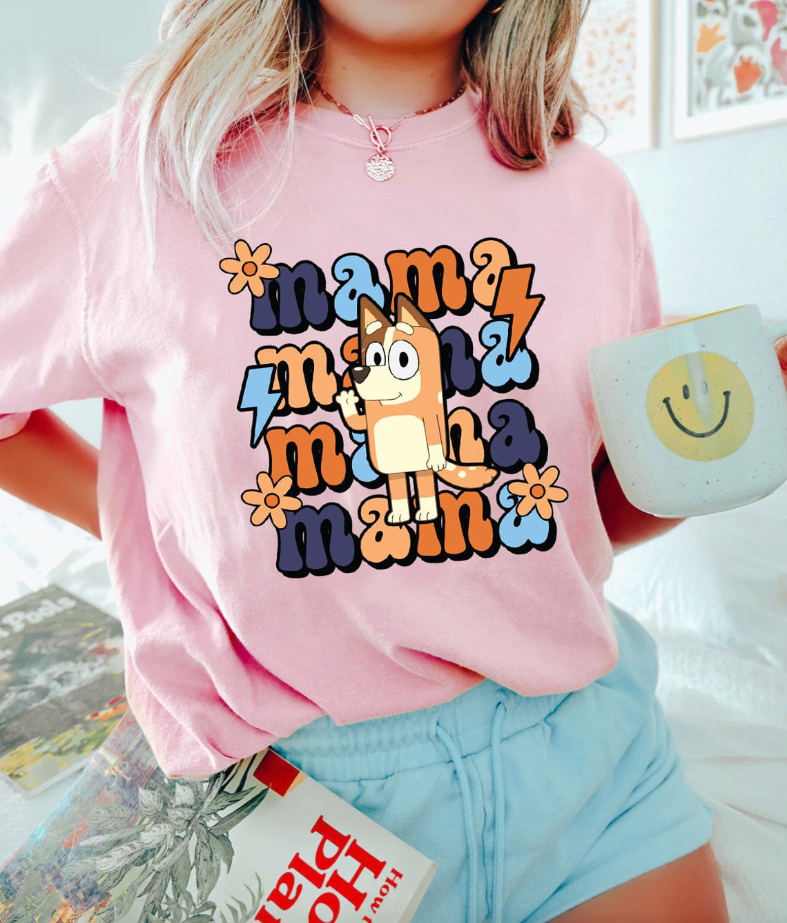 Bluey Blue Mama Shirt, Funny Tees, Gift For Mom, Unisex S-5Xl Hot ...